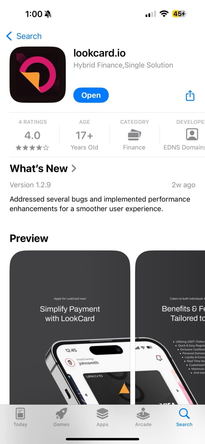 LookCard+ Application Guide